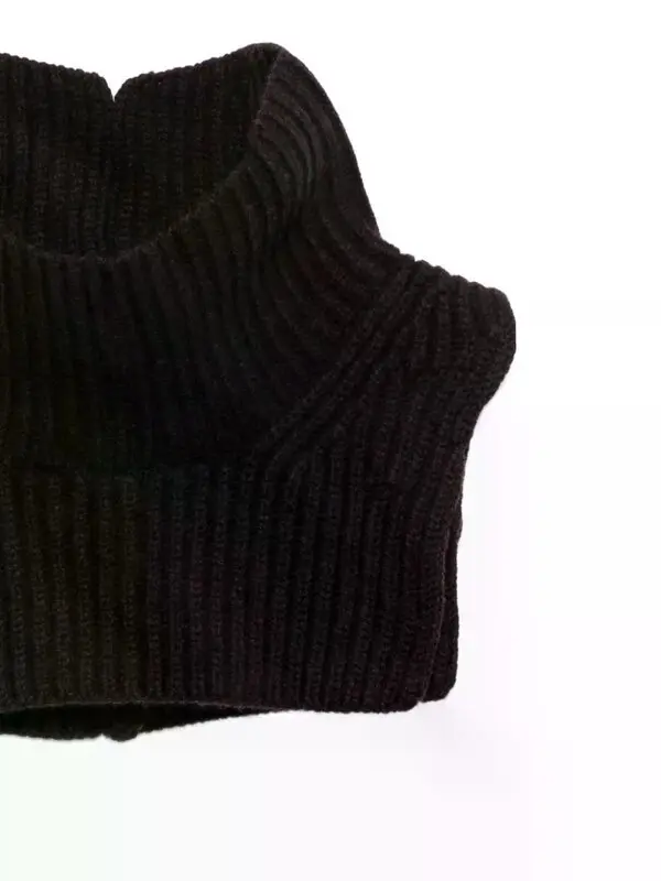 Soeur Ribbed-knit Neck Warmer - Brown