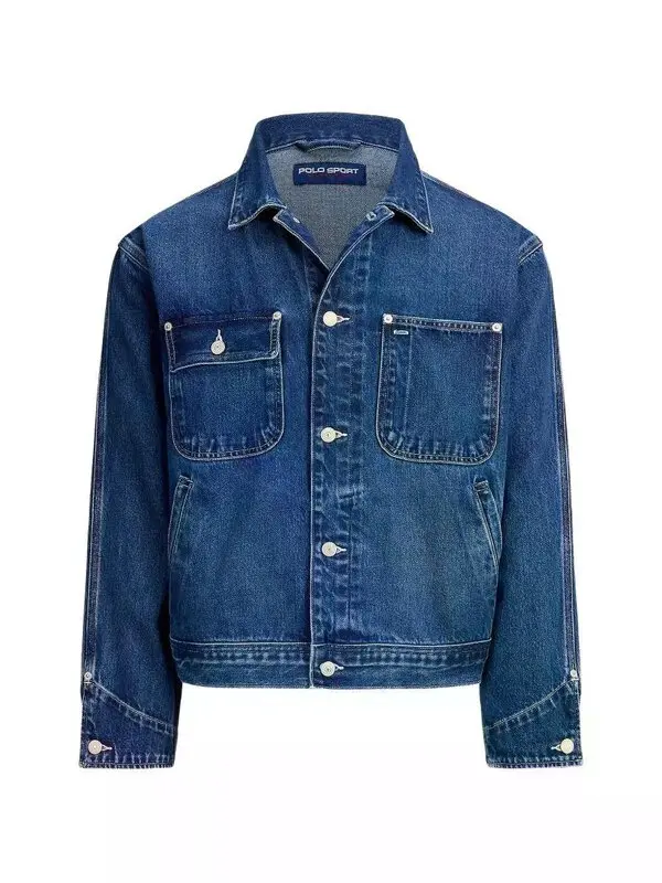 Polo Ralph Lauren Limited-edition Flag-artwork Patch-pocket Denim Jacket