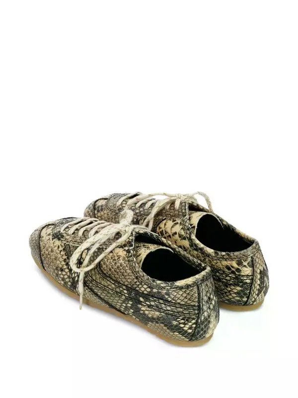 Dries Van Noten Snakeskin Effect Leather Sneakers