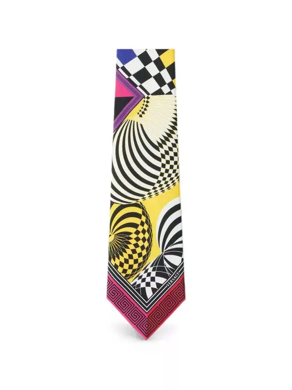 Versace Printed Silk Twill Tie