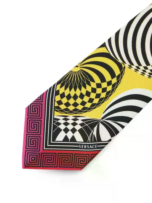 Versace Printed Silk Twill Tie