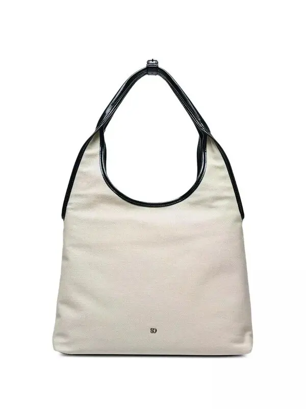 STAND OIL Ringo Canvas Buckle-strap Shoulder Bag - Neutrals