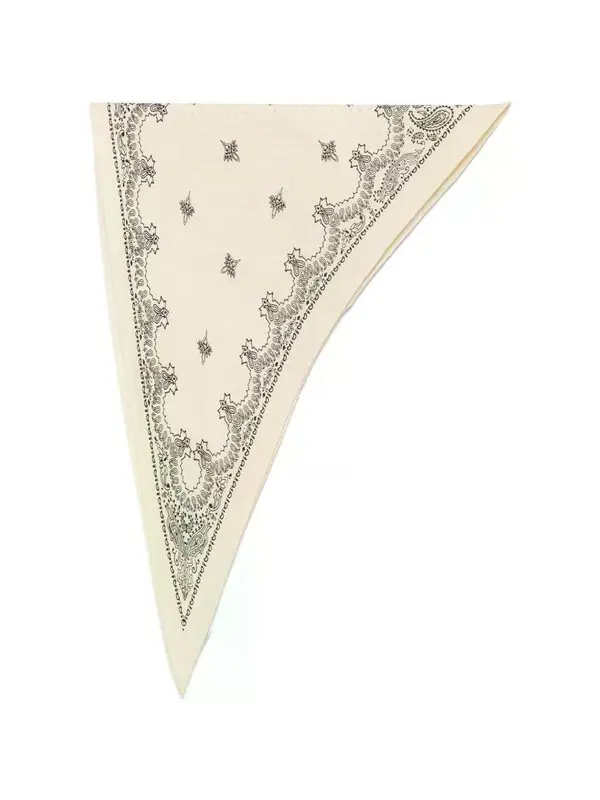 Destin Paisley-print Bandana Scarf - Neutrals