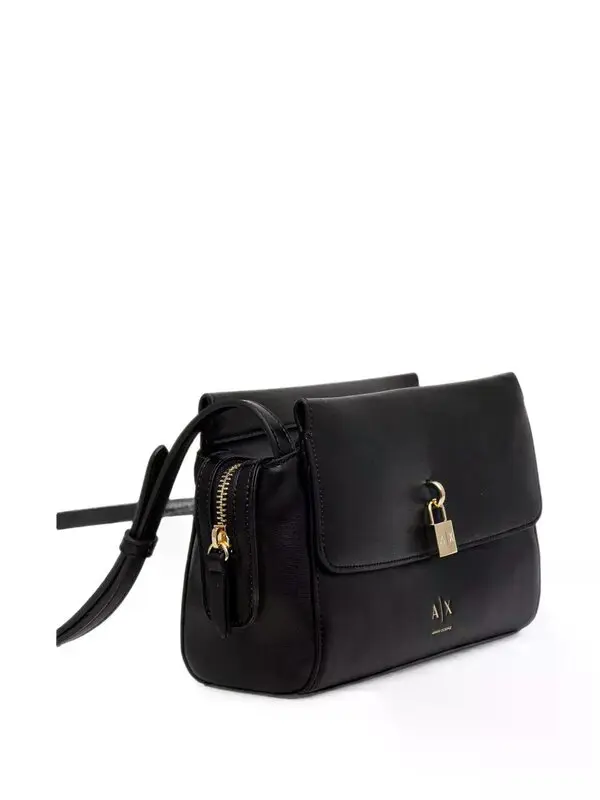 Armani Exchange Padlock-detail Cross Body Bag - Black