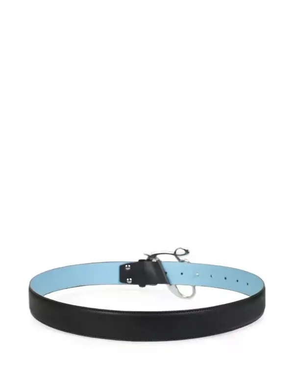 3.PARADIS Logo-buckle Leather Belt