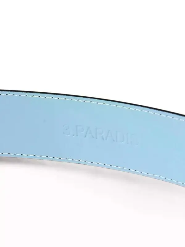 3.PARADIS Logo-buckle Leather Belt