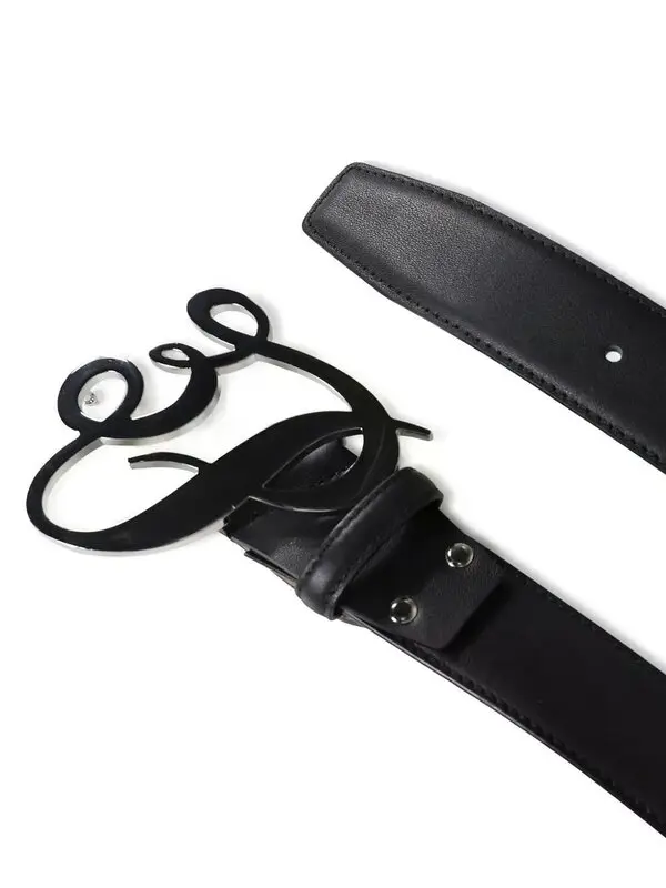 3.PARADIS Logo-buckle Leather Belt