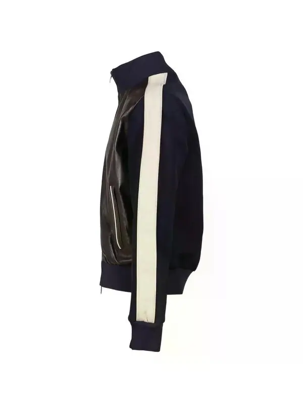 WALES BONNER Path Panelled Leather Jacket