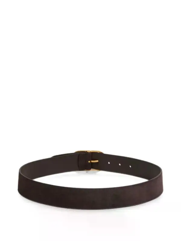 NILI LOTAN Nili Oval-buckle Suede Belt