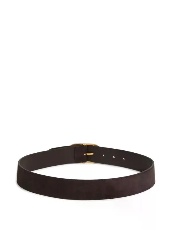 NILI LOTAN Oval-buckle Suede Belt