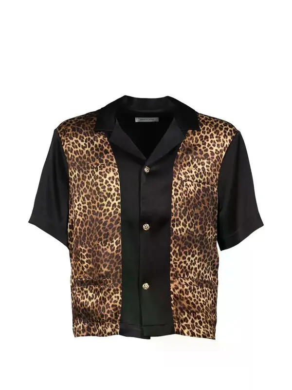 ERNEST W. BAKER Leopard-print Panelled Shirt