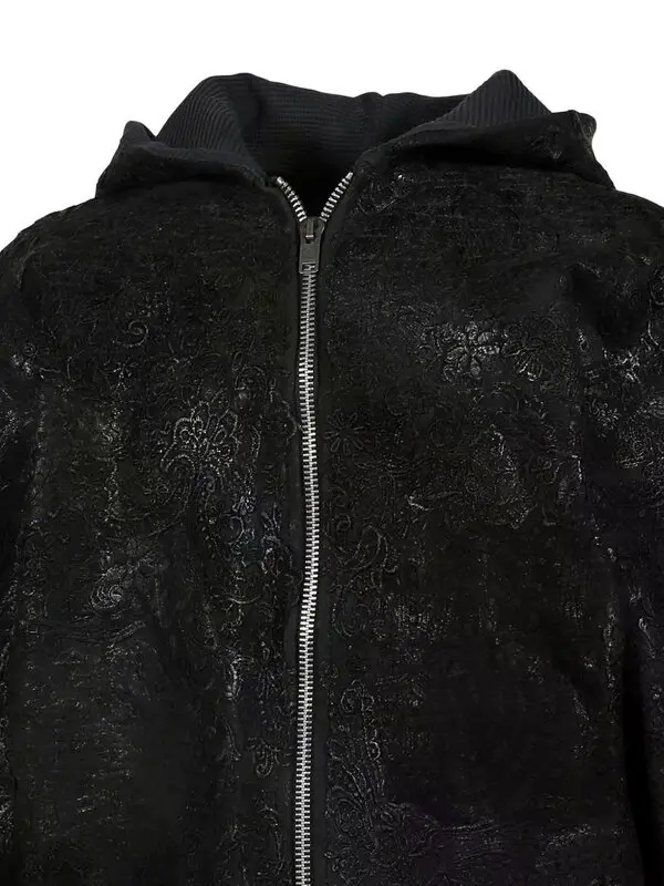 EARTHLING COLLECTIVE Floral-embellished Coated Jacket