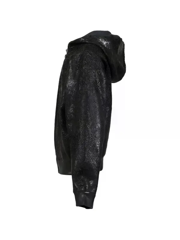 EARTHLING COLLECTIVE Floral-embellished Coated Jacket