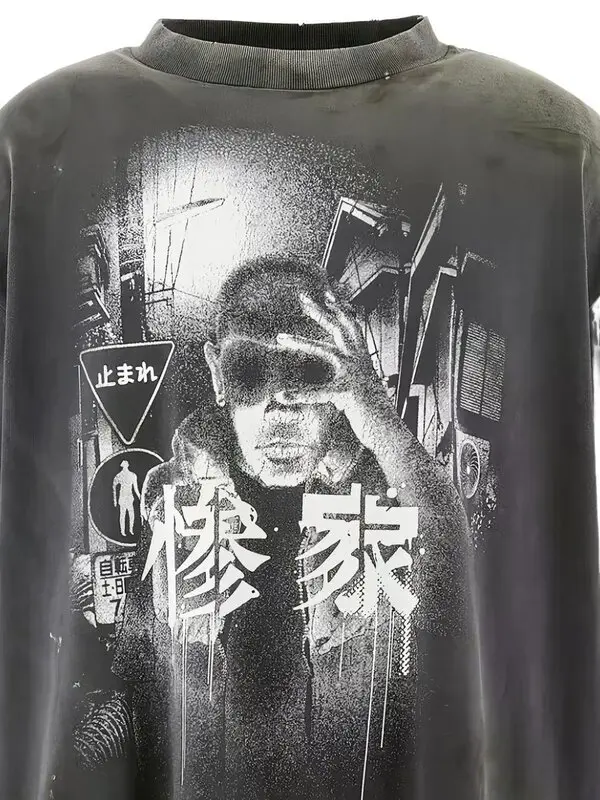 SAINT MXXXXXX Graphic-print Washed T-shirt
