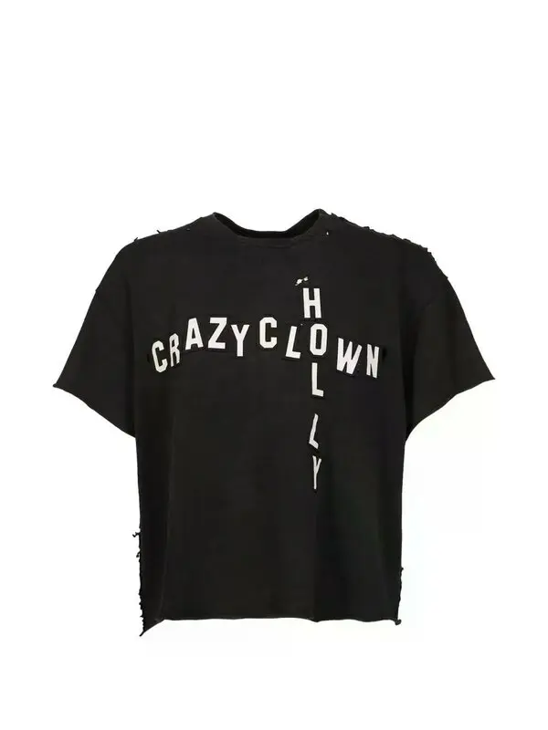 CRAZY CLOWN L.A. Distressed Graphic-print T-shirt