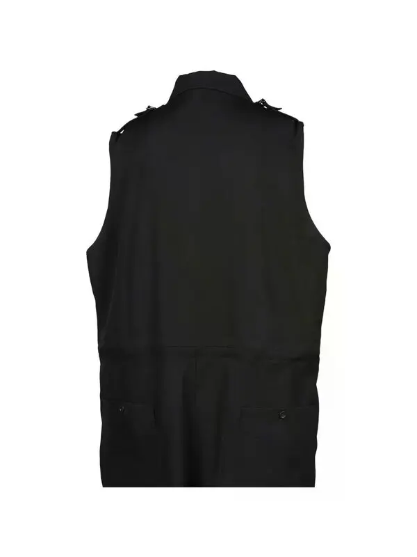 Yohji Yamamoto Epaulette-detail Wool Jumpsuit