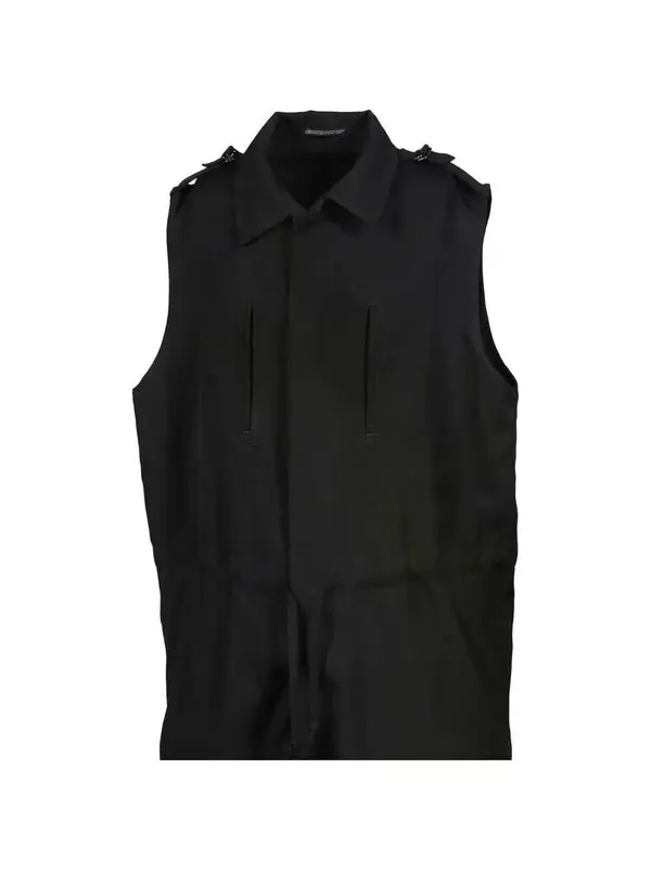 Yohji Yamamoto Epaulette-detail Wool Jumpsuit