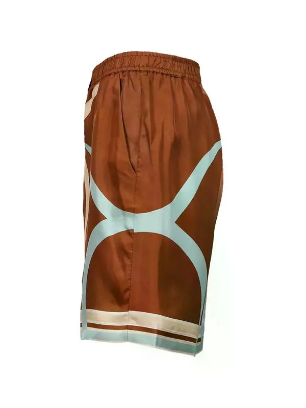 GARCIAS Logo Bull Silk Shorts