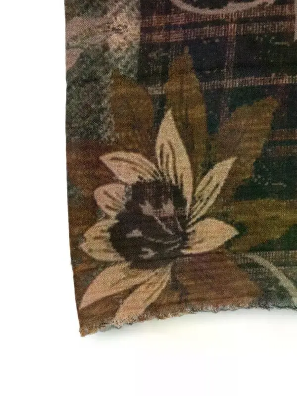SGOMBERO CANTINE Floral-print Fringed Scarf