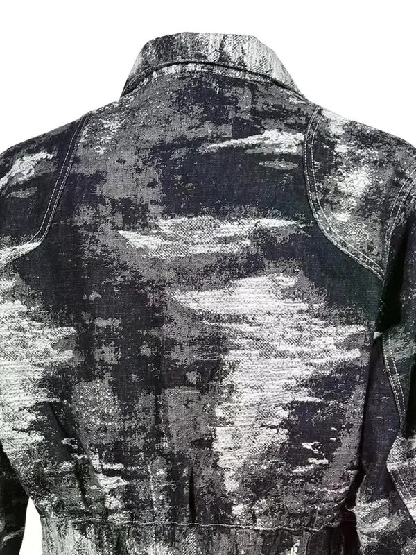 TAAKK Faded-pattern Denim Jacket