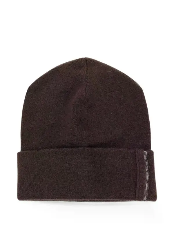 Brunello Cucinelli Monili-embellished Beanie Hat - Brown