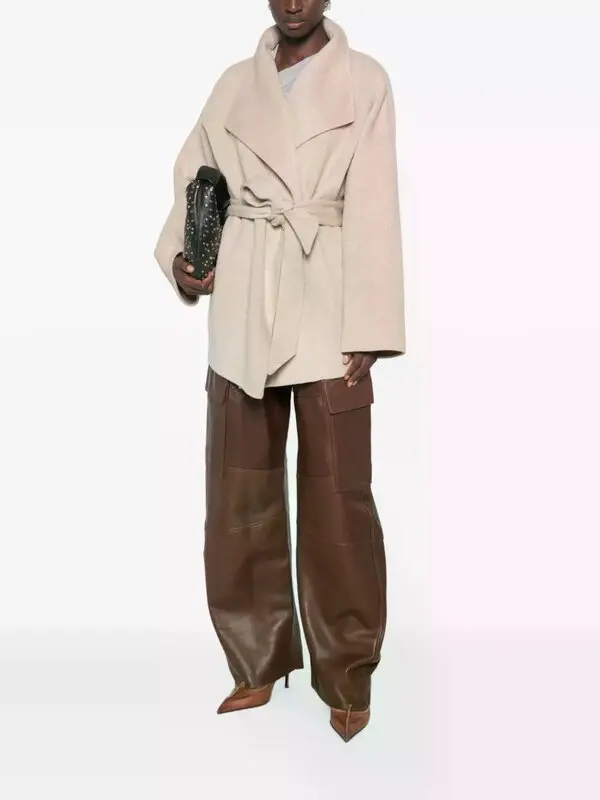 Isabel Marant Étoile Ceaton Belted Shawl-collar Coat - Neutrals