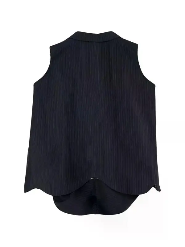 TAO Pinstripe Lace-panel Waistcoat