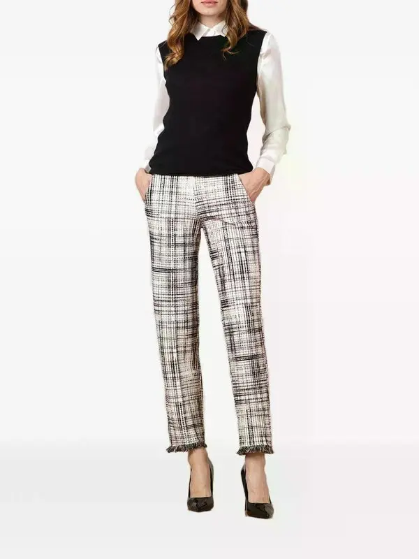 Avenue Montaigne Joan Frayed-hem Trousers