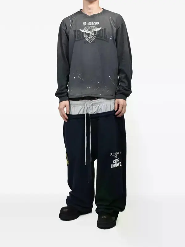 PROTOCOL INDEX Distressed Paint-splatter Sweatshirt