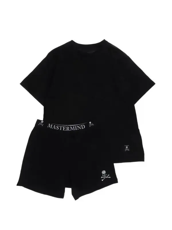 MASTERMIND WORLD Logo-embroidered T-shirt And Boxers - Black