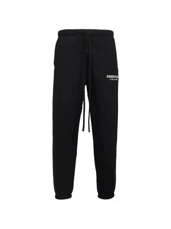 ESSENTIALS Logo-print Track Pants - Black