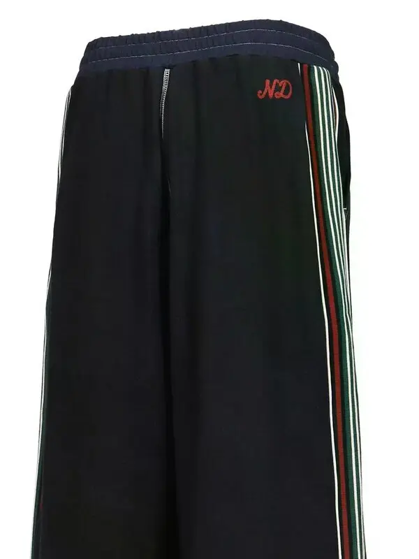 NICHOLAS DALEY Side-stripe Wide-leg Track Pants