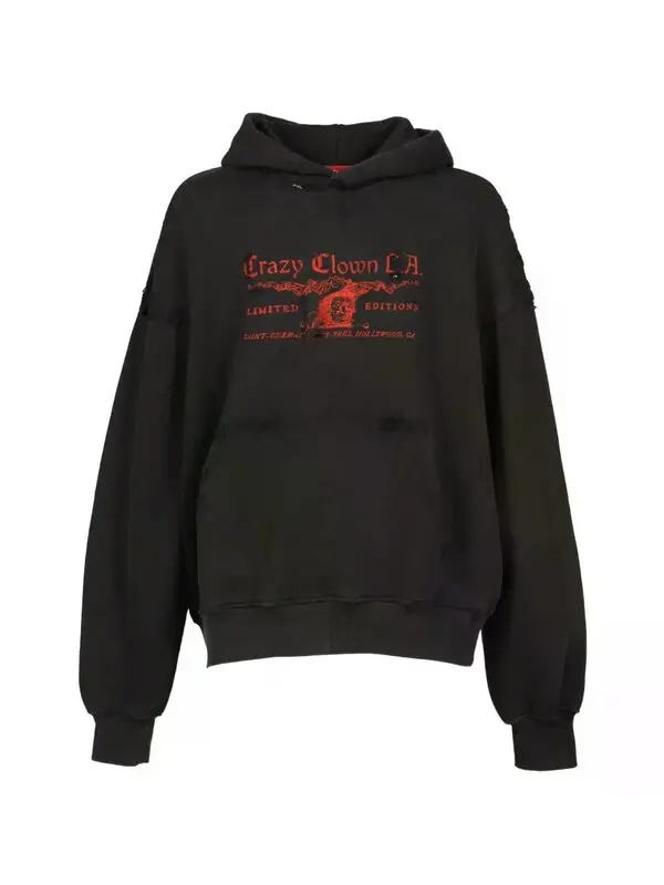 CRAZY CLOWN L.A. Town Logo-print Hoodie