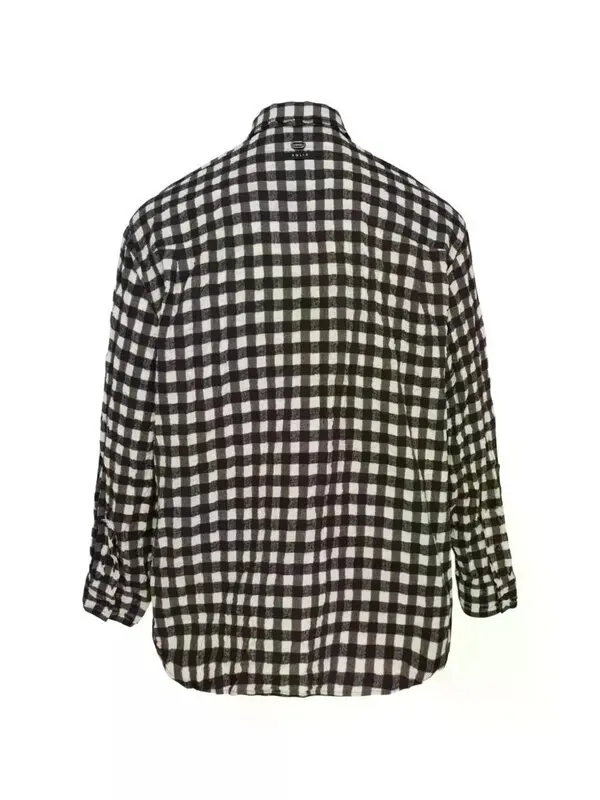 SOLID HOMME Frayed Gingham-check Shirt