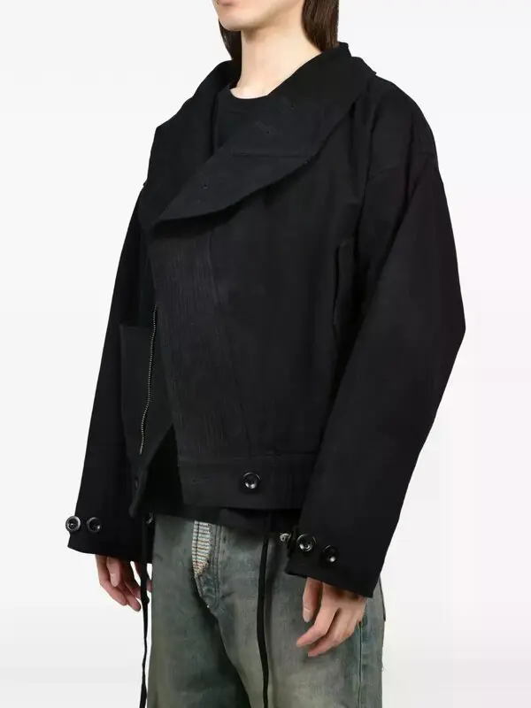 NO/FAITH STUDIOS Asymmetric-collar Cotton Jacket