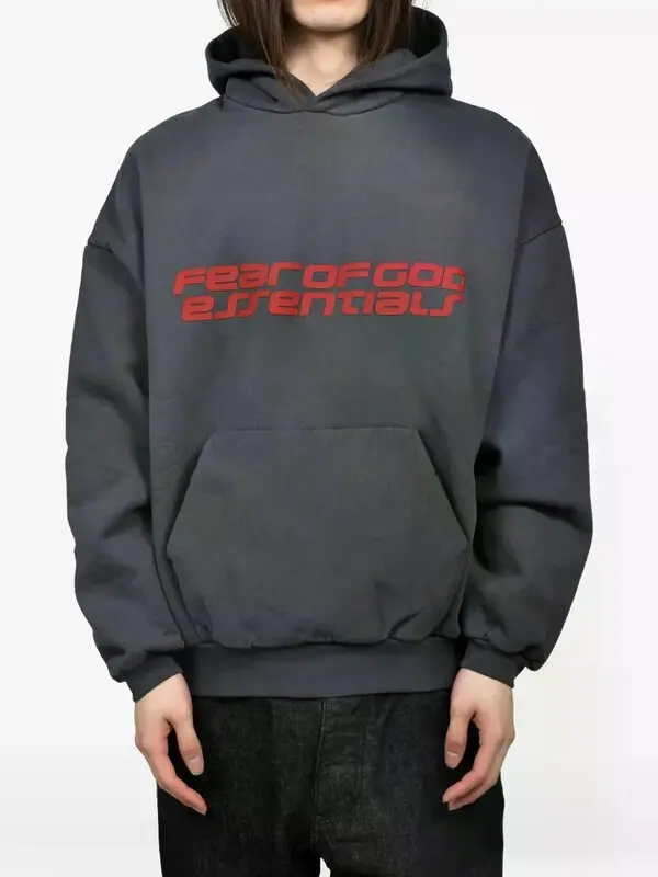ESSENTIALS Logo-print Cotton Hoodie