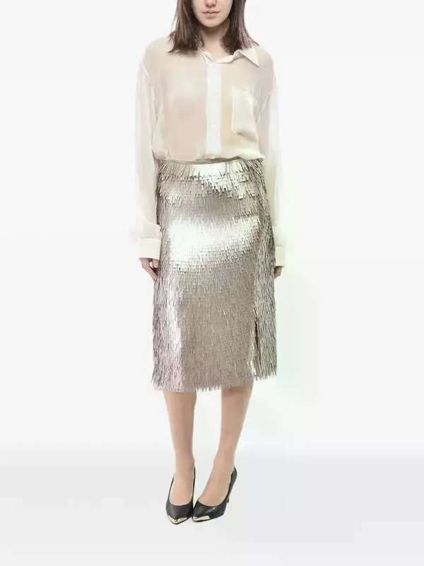 RÓHE Embellished Pencil Midi Skirt