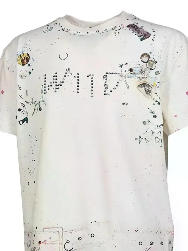 We11Done Trompe-l'oeil Pierced T-shirt