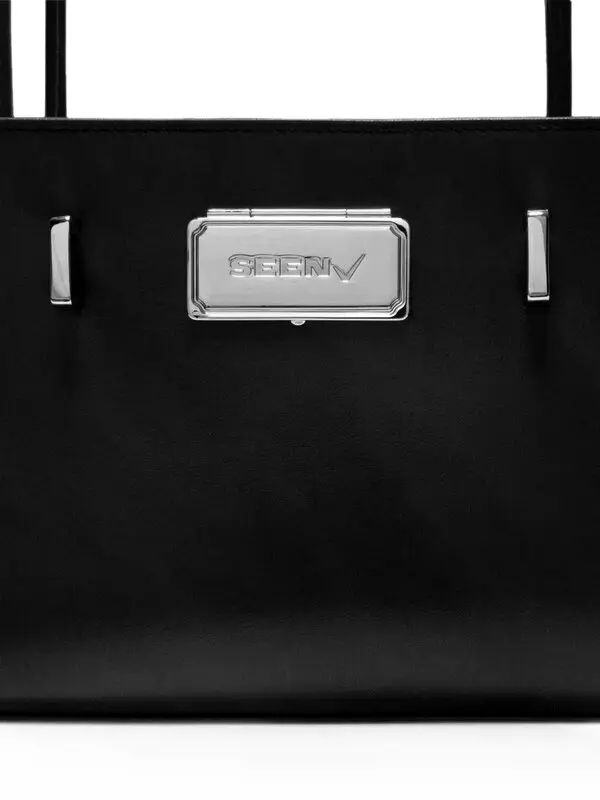 SEEN USERS Aura Leather Shoulder Bag - Black