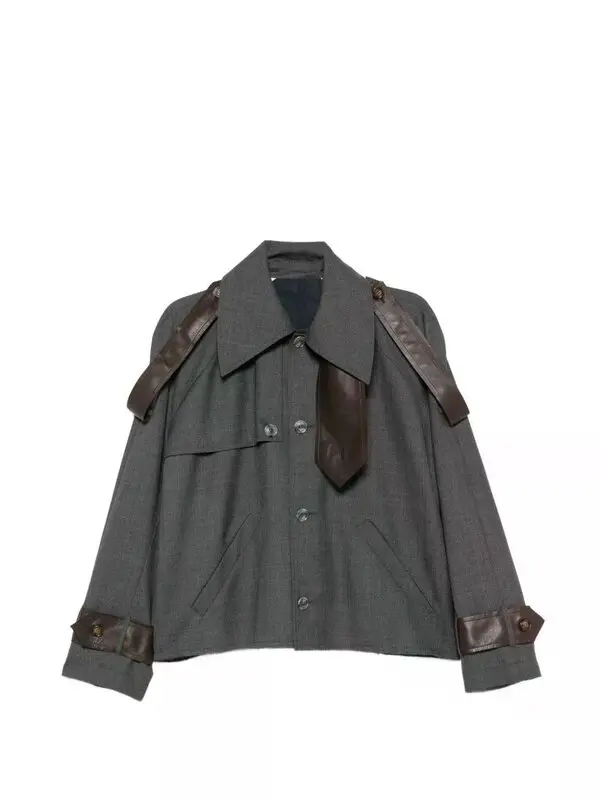 SONIA CARRASCO Contrast-panel Button-up Coat