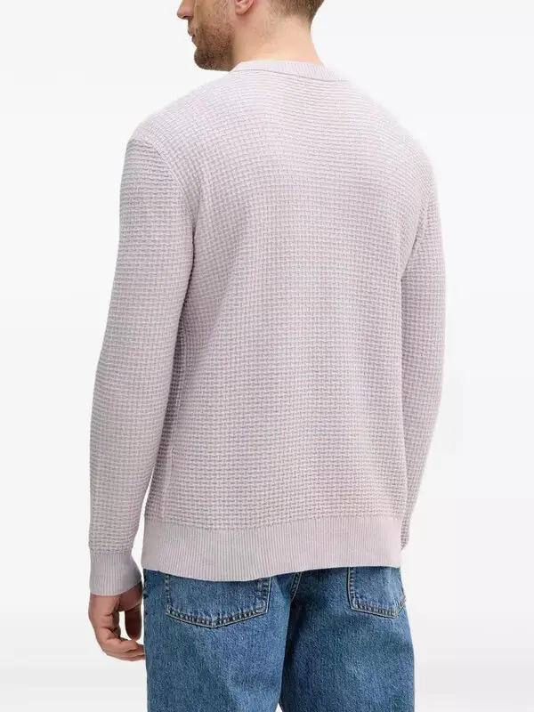 Sisley Textured-knit Crew Neck Sweater