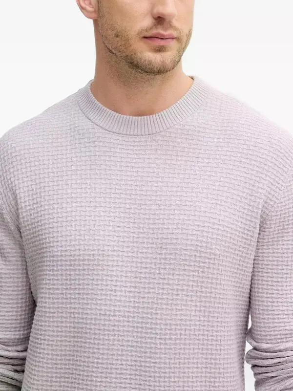 Sisley Textured-knit Crew Neck Sweater