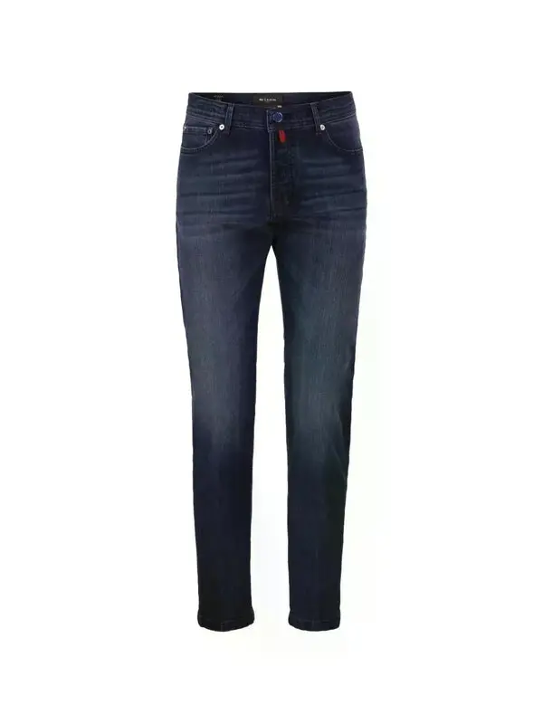 Kiton Faded-wash Five-pocket Slim-fit Jeans