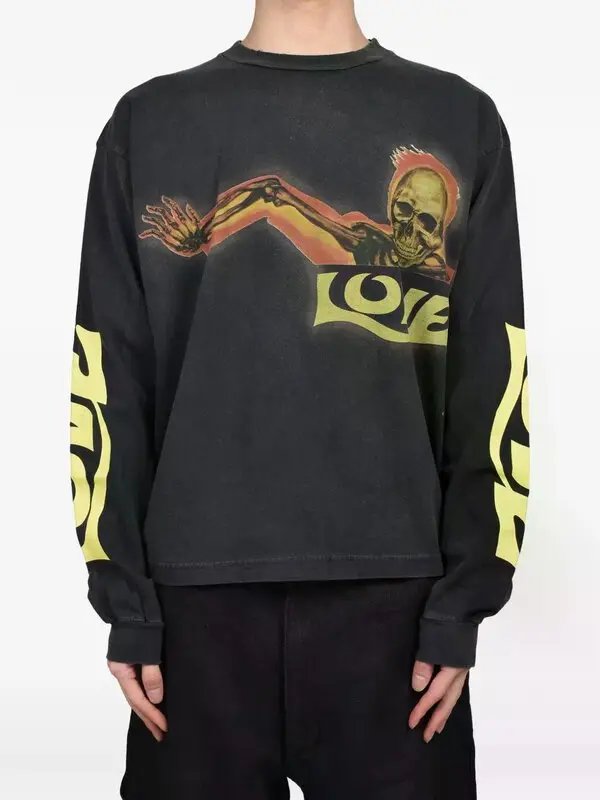 JUN/NAKAYAMA Graphic-print Long-sleeve T-shirt