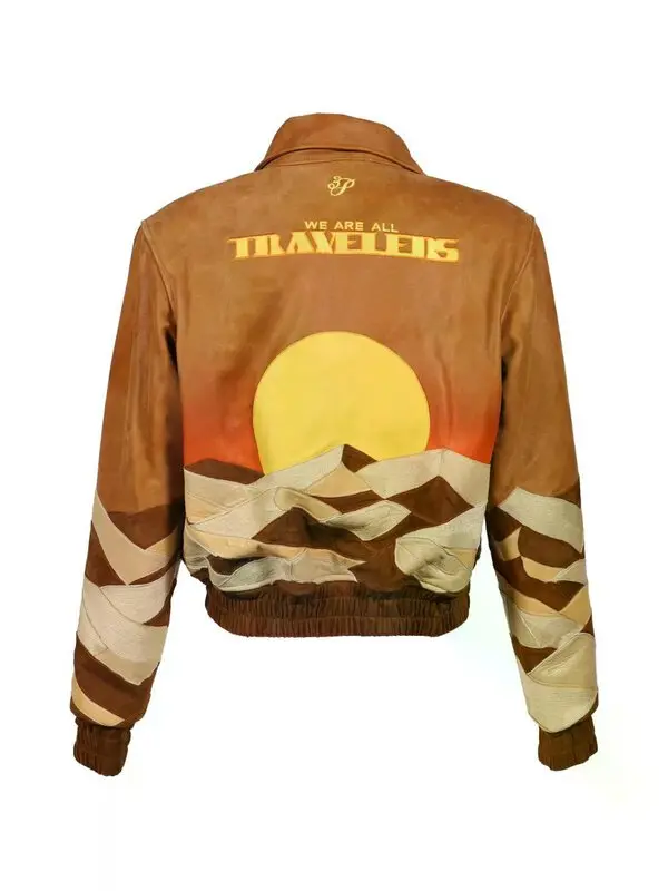 3.PARADIS Travelers Patchwork Leather Jacket
