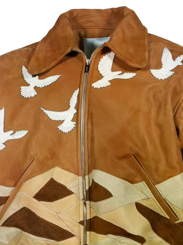 3.PARADIS Travelers Patchwork Leather Jacket