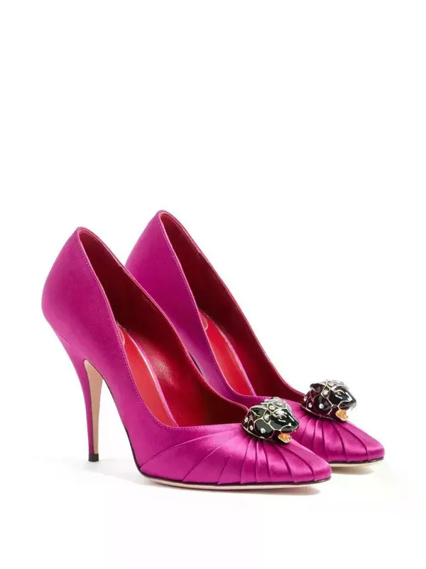 Valentino Garavani Panthea Pumps In Satin 105mm - Pink
