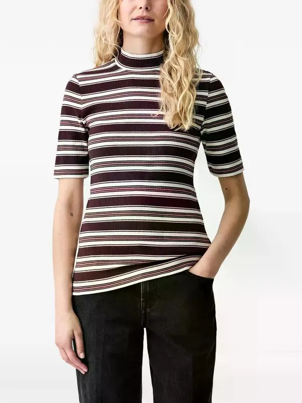Marc O'polo Striped Ribbed-knit Top