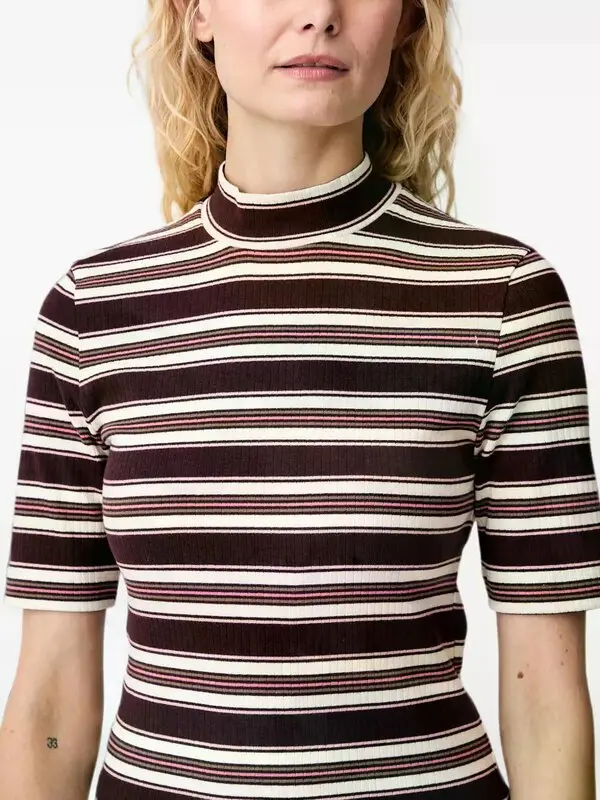Marc O'polo Striped Ribbed-knit Top