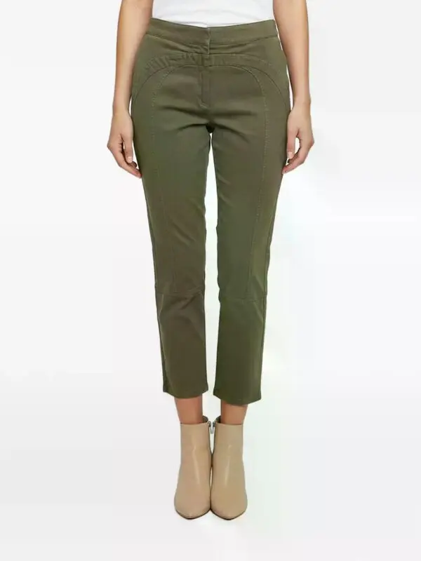 See By Chloé Cropped Panelled Straight-leg Trousers